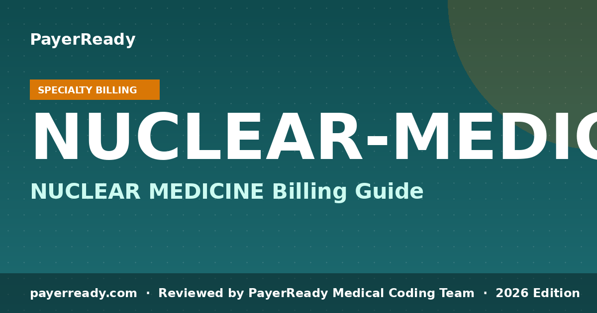Nuclear Medicine Medical Billing & Coding Guide (2026) | PayerReady