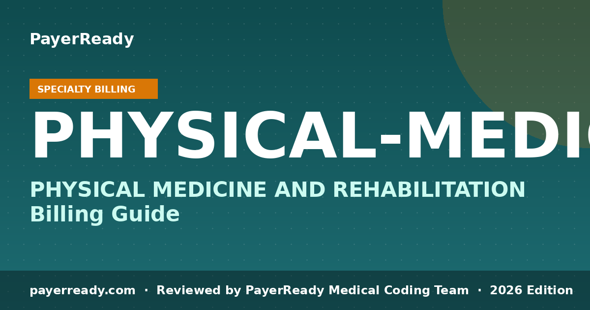 Physical Medicine & Rehabilitation Medical Billing & Coding Guide (2026 ...